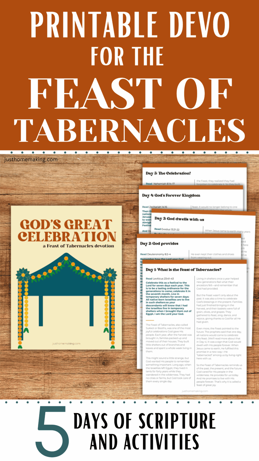 A 5-Day Christian Devotional for The Feast of Tabernacles - Just Homemaking